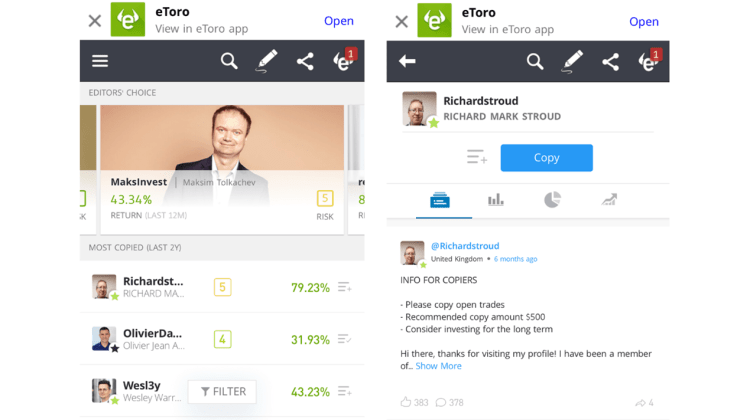 Popular Alternatives to eToro | NewsBTC en español