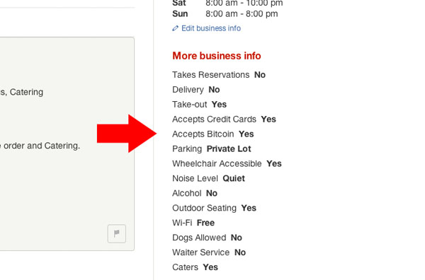 Yelp Can Now Show if a Business Accepts Bitcoin