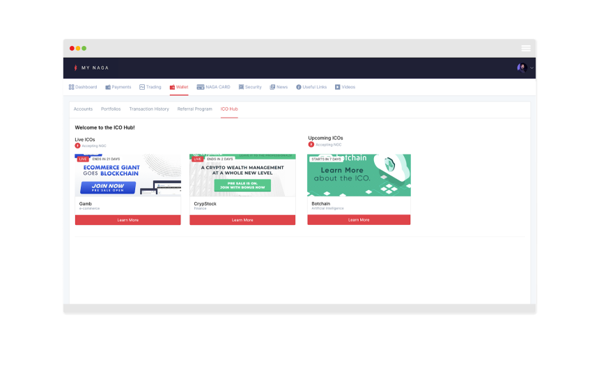 NAGA WALLET Launching New ICO-Hub