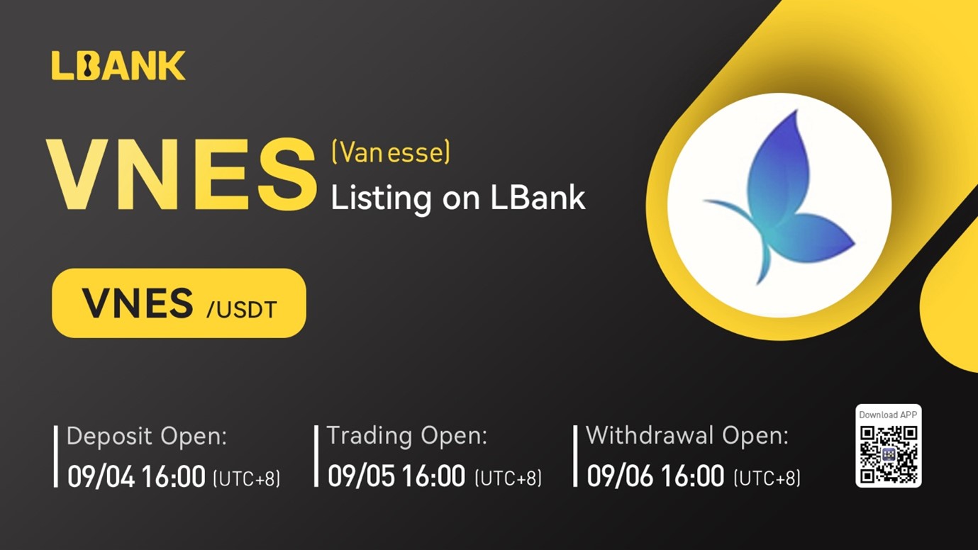 LBank Exchange Will List Vanesse (VNES) on September 5, 2022 | NewsBTC