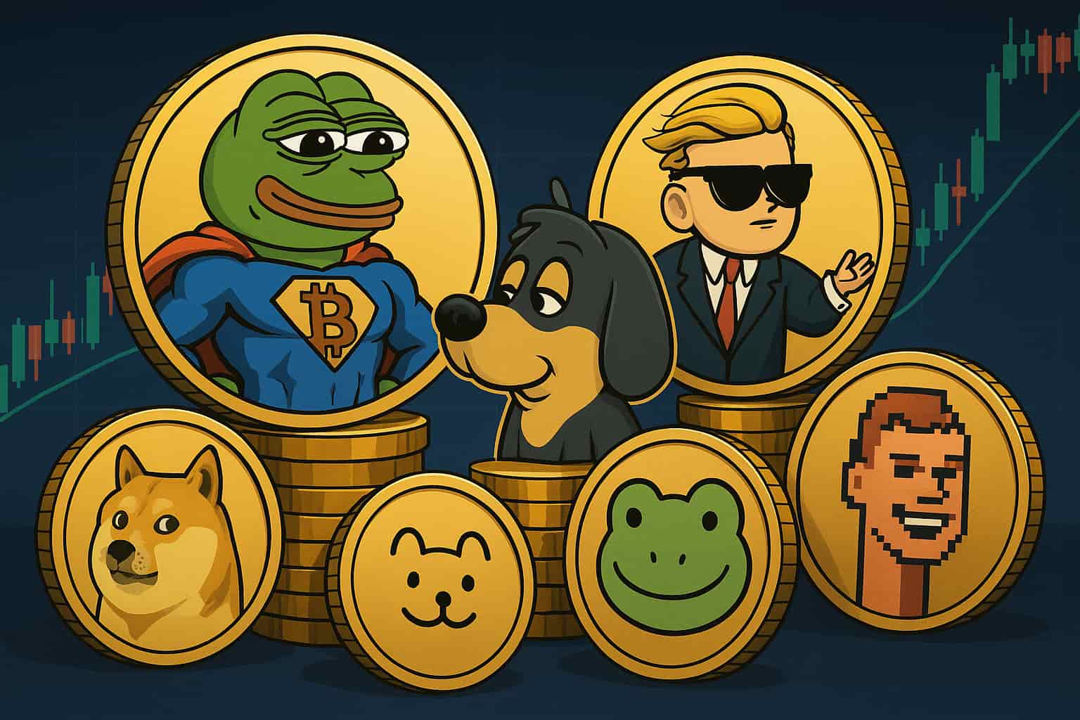 Najbolji Meme Coini 2025 – Top 6 Altcoina za Kupnju